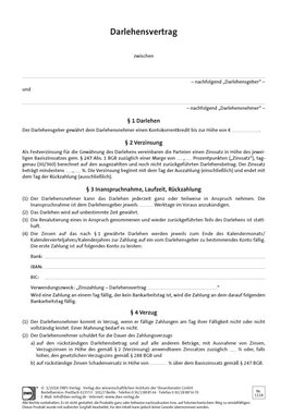 Darlehensvertrag (Muster)